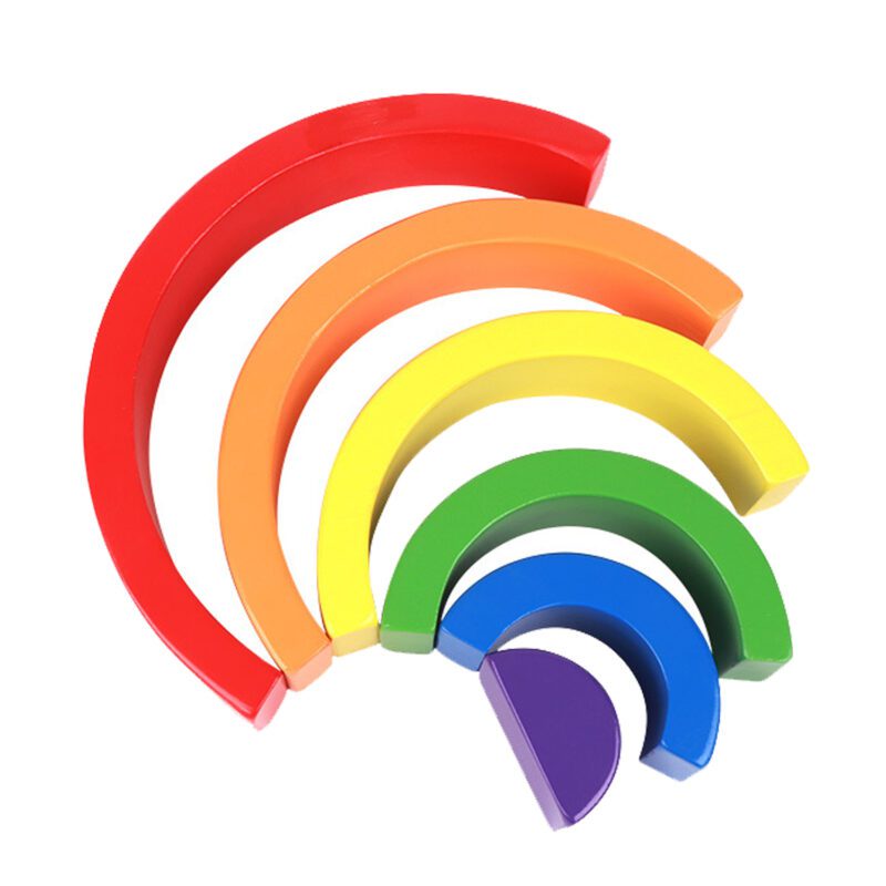Buy Creativity Wooden Rainbow Stacking Online 6-Piece